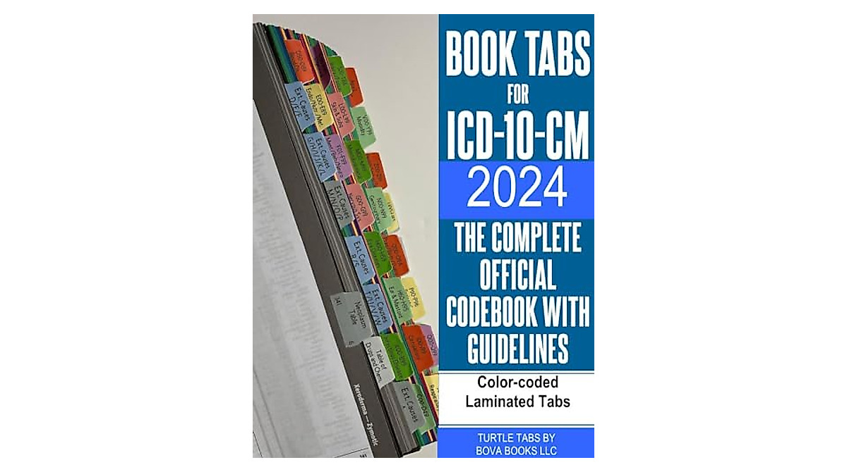 ICD-10-CM 2024 Book Tabs - Color-coded & Durable
