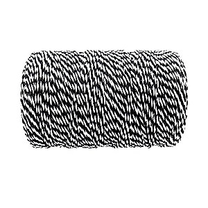 656 Feet Black and White Twine,Gift Twine String, Cotton Baker's Twine Cotton Cord Crafts Gift Twine String for Crafts, Wrapping, Party, Baking and Holiday