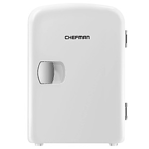 Chefman Mini Portable White Personal Fridge Cools Or Heats & Provides Compact Storage For Skincare, Snacks & Medela Breastmilk Storage Bags, 50 Count (Pack of 1)
