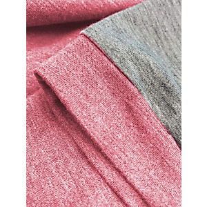 ROSRISS Plus Size Tops for Women 3x Summer Loose Fit Color Block T Shirts Pink 24W