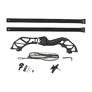 Toparchery Archery Takedown Recurve Bow Hunting Long bow Set Alloy Riser - Right Hand Black - Draw Weight 30lbs 40lbs - with Arrow Sight, Arrow Brush (Black, 40lbs)