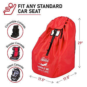 Kiddi Go Car Seat Travel Bag For Airplane | Airport Gate Check Bag Approved. Universal Size, Baby Infant Seat Travel Bag Cover With Padded Adjustable Straps