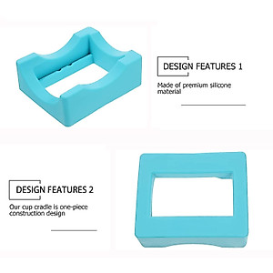 Silicone Cup Cradle for Tumblers with Built-in Slot and Felt Edge Squeegee, Tumbler Holder for Crafts Anti-Skidding Display Tumbler Stand, Small Cup Cradle Use to Apply Vinyl Decals