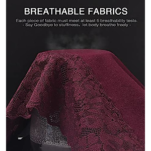 RHYFF Womens Underwear Cotton Bikini Panties Lace Soft Hipster Panty Ladies Stretch Full Briefs 5 Pack(R6004L-Dark)