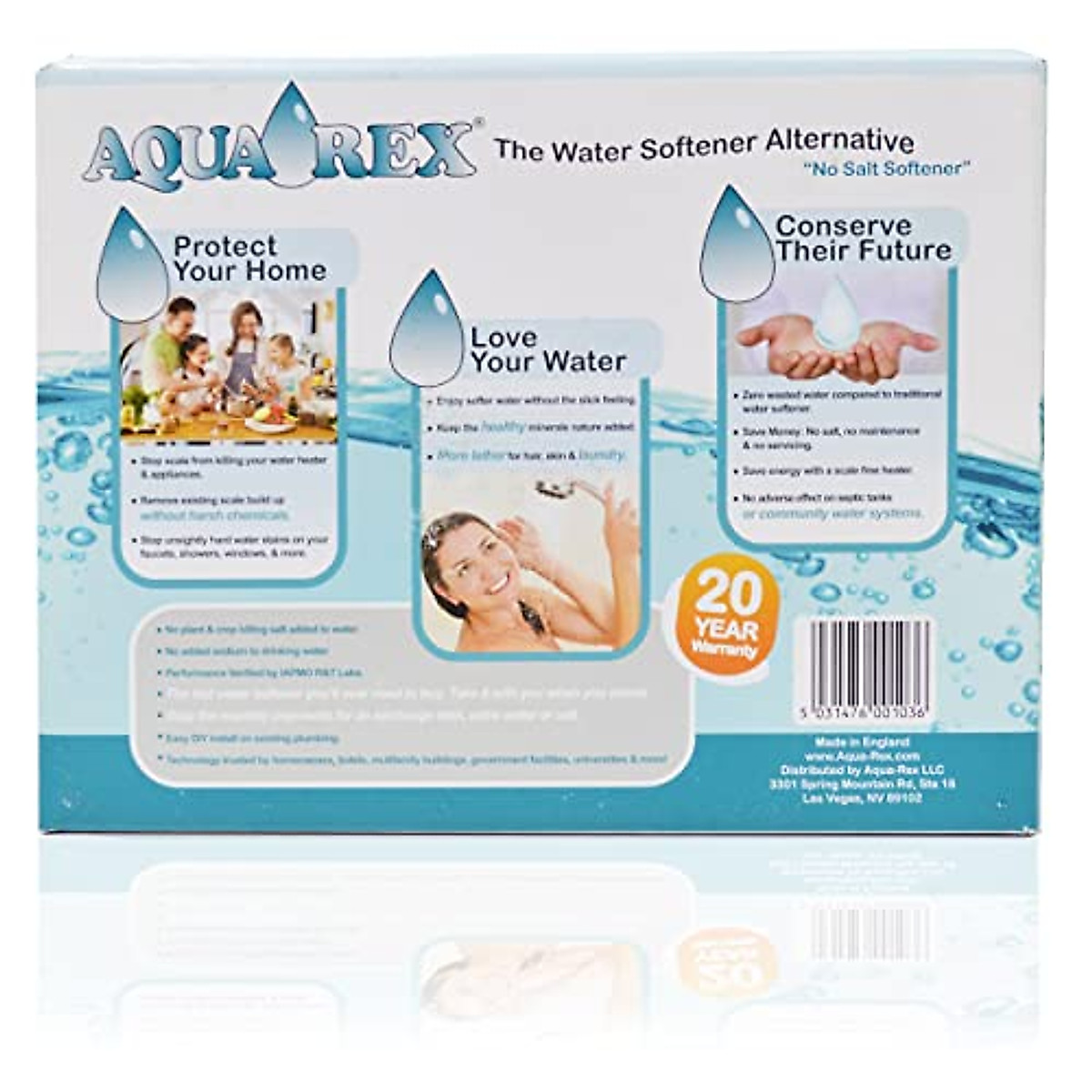 Aqua-Rex Water Softener Alternative Salt Free for Gas Heaters on City water, Soft water for Hair & Skin (WK1)