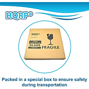 HQRP 10.5" / 27cm Glass Turntable Tray Compatible with GE General Electric, Hamilton Beach, Panasonic, Emerson, Haier, Chefmate, Avanti, Sunbeam, Oster Microwave Oven Cooking Plate 10-1/2-inch 270mm