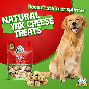 Yeti Pork Crunchy Bites Yak Cheese Dog Treats, 4 Oz