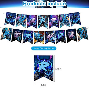 𝓑𝓵𝓾𝓮 𝓑𝓮𝓮𝓽𝓵𝓮 Birthday Party Decorations,𝓑𝓵𝓾𝓮 𝓑𝓮𝓮𝓽𝓵𝓮 Party Supply Set for Kids with 1 Happy Birthday Banner Garland , 13 Cupcake Toppers,18 Balloons for 𝓑𝓵𝓾𝓮 𝓑𝓮𝓮𝓽𝓵𝓮 Party Supplies