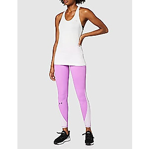 Under Armour Women's HeatGear Armour Racer Tank , White (100)/Metallic Silver , Small