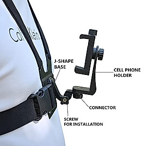 TANSUO Mobile Phone Chest Mount Strap Holder, Chest Mount Harness Strap Mount for Gopro and Action Camera Adjustable Straps + Portable Octopus Tripod