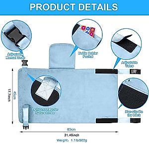 Toddler Airplane Bed, Kids Airplane Seat Extender Travel Bed, Kids Airplane Travel Essentials, Airplane Must Have for Toddlers, Baby Portable Plane Bed Foot Rest for Flights