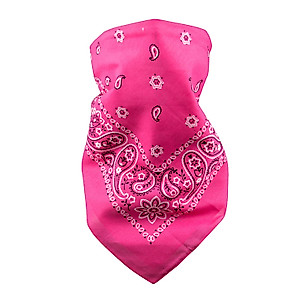 Levi's Men's 100% Cotton Multi-purpose Bandana Gift Sets – Headband, Wrap, Protective Coverage, Pink/White, Pack 2