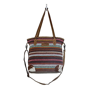 Myra Bag Braided Shoulder Bag Upcycled Cotton & Leather S-2820