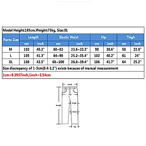 LZJN Men's Linen Slim-Fit Casual Pants LeisureTrousers Back Elastic Waistband with Pockets (Beige, XL)