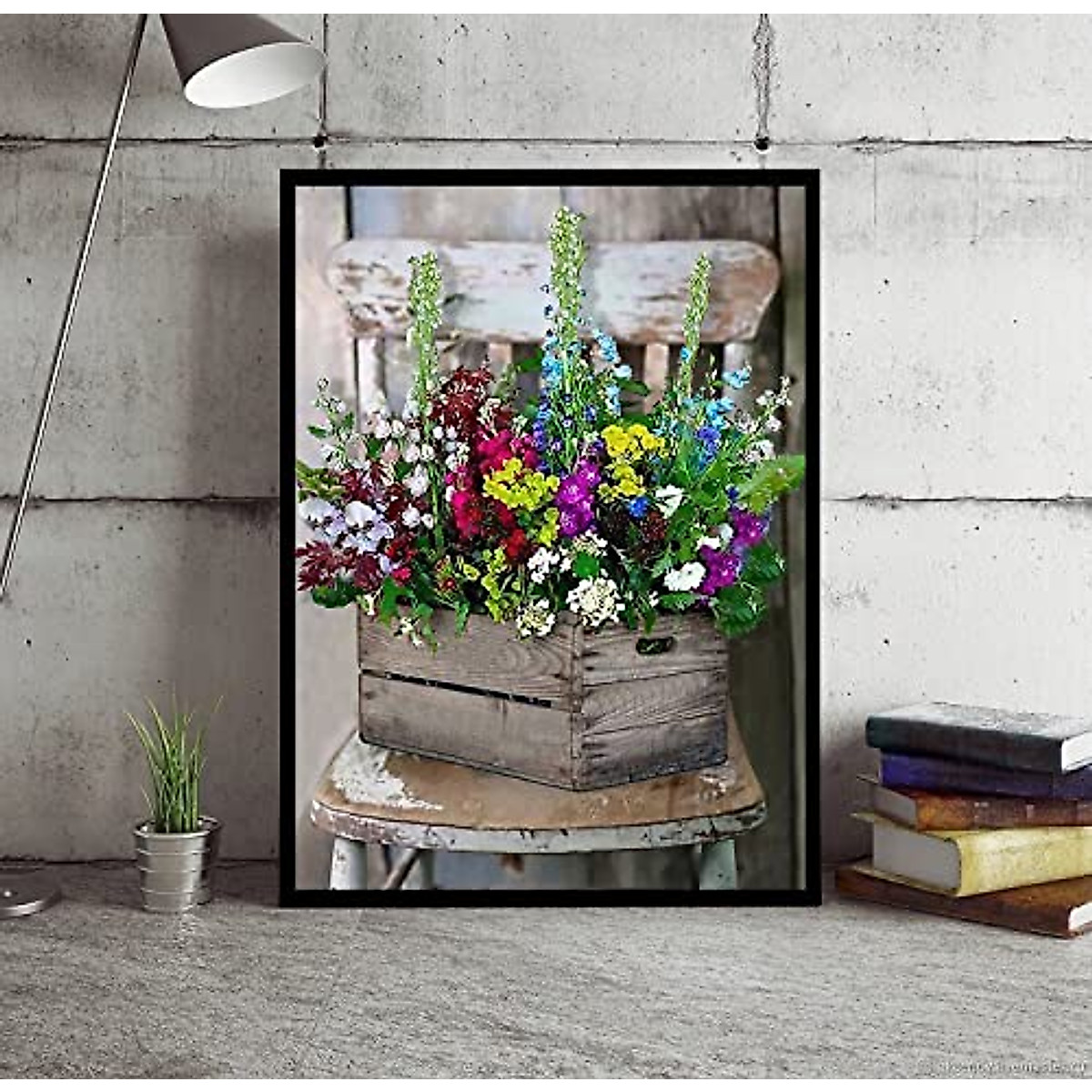 Clendo Beginner Oil Painting Kit for Kids,Flowers Paint by Numbers for Adults with Paint Brushes,DIY Acrylic Paint, Paint-by-Number Kits Home Decor 16X20inch