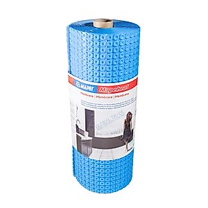 Mapei 2855915 Mapeheat 7/32 inch Thick Radiant Floor Heating Uncoupling Crack Isolation and Waterproofing Membrane Underlayment 161 Square Feet Roll