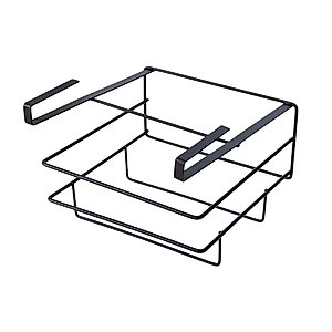 Yardwe Under Cabinet Organizer Shelf Hanging Storage Baskets Rack Chopping Board Holder Shelves for Kitchen Pantry Cupboard Black