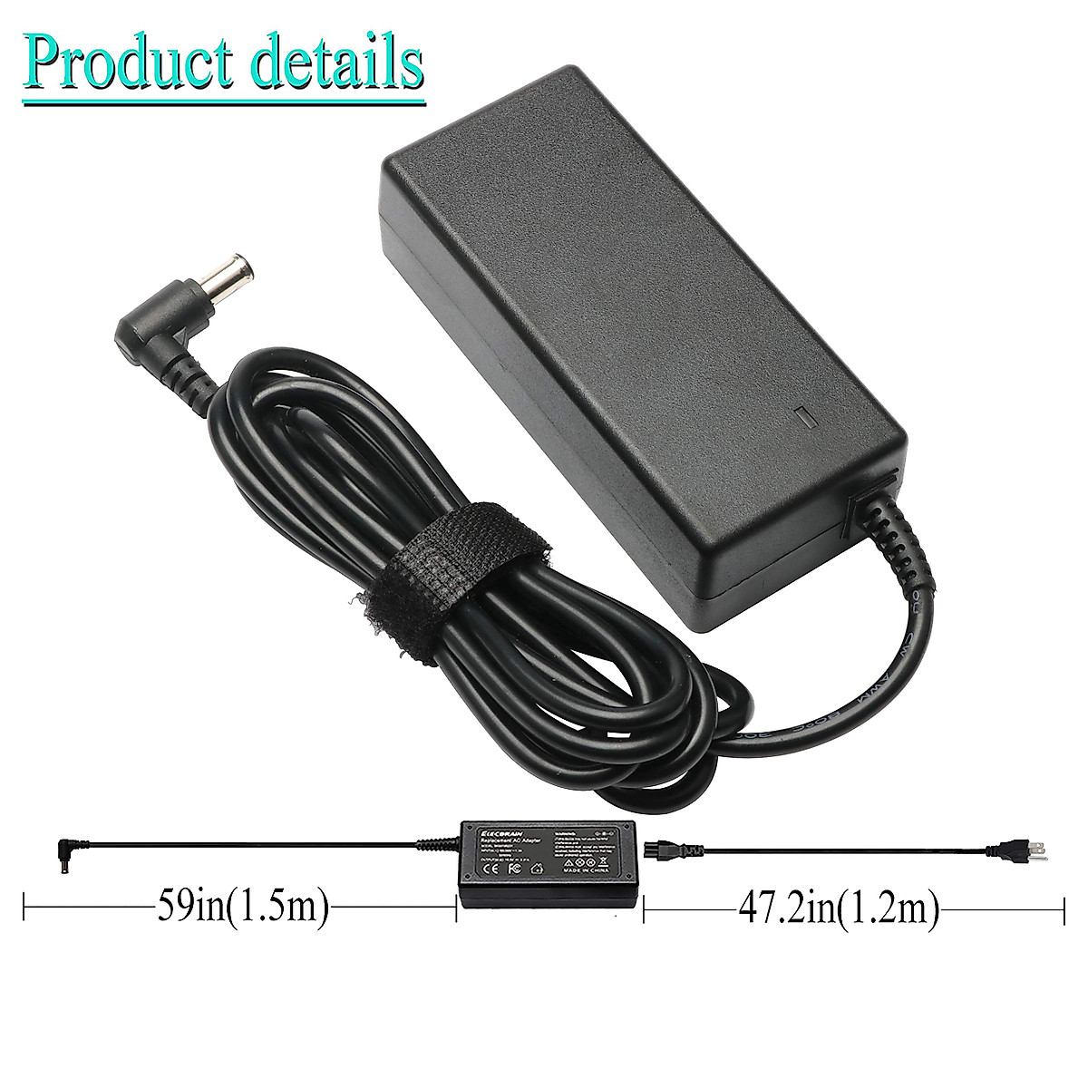 48W 19V 2.53A TV Charger AC Adapter for Samsung A4819-FDY UN32J400 UN32J4000AF UN32J400DAF UN32J400DAFXZA UN32J5205 UN32J5205AF BN44-00835A BN44-00838A BN44-00837A BN44-00886A Power Supply Cord Plug