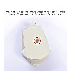 Cute Labrador Retriever Flower Pot with Drainer Garden Flower Pot Resin Succulent Potted Bonsai Plant Stand Home Desk Mini Decoration Balcony Gardening Flower Pot Does Not Contain Plants