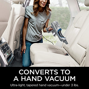 Shark HZ2002 Vertex Ultralight Corded Stick DuoClean PowerFins & Self-Cleaning Brushroll, Perfect for Pets, Removable Hand Vacuum, Upholstery Tool, Dusting & Power Brushes, Cobalt Blue