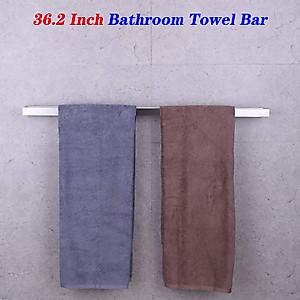 GERZWY 36-Inch Bathroom Towel Bar Stainless Steel Bath Towel Bar Modern Style Wall Mount Brushed Finish HG17703-LS