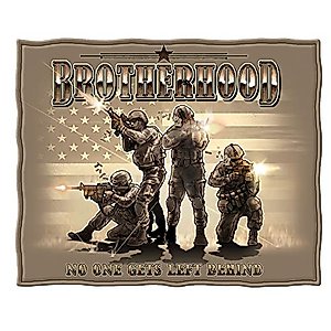 Erazor Bits Us Military Coral Fleece Blanket - Veteran Throw Blanket for Couch - Tactical - ADD3-MM2349-TB