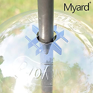 Myard 13 Inches Solid Clear PC Wobbly Squirrel Proof Baffle Deflector for Bird Feeder, Fit up 1.5 Inches Pole / Post