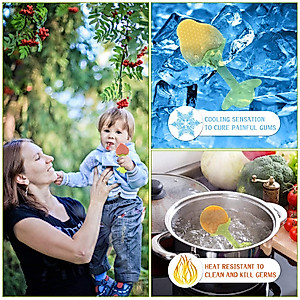 5 PCS Baby Teething Toys, Bagvhandbagro Soft Fruit Teething Toys for Babies 0-6 Months 6-12 Months, Silicone Baby Teethers Stick Freezer Safe for Infants and Toddlers