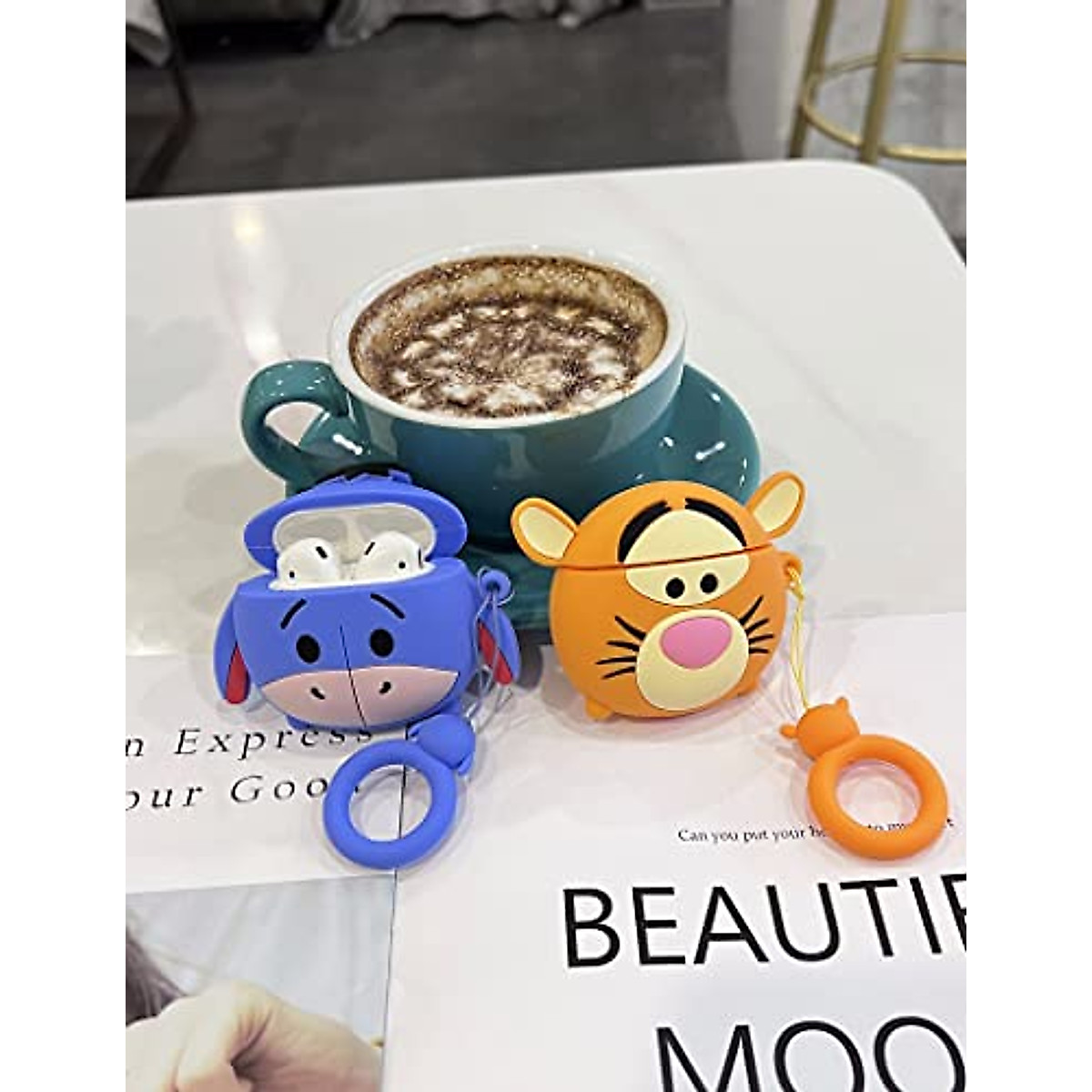 Cartoon Case for Apple AirPods 2/1 AirPods Case Adorable Cover 3D Protective Cases Shockproof Silicone Shell Anti-Fall Cover for AirPods Charging Cute Case (AirPods 2/1, Cute Donkey)