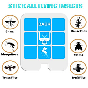 32 Pack Refill Glue Cards, Saferr Home Fly Trap Refill Compatible with Saferr Home SH502, S23005-06 and Dynatrap DT3005W Dot Indoor Fly Trap Plug-in Insect Trap Replacement Mosquito Sticky Glue Boards