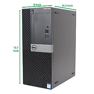 Dell OptiPlex 7040-T, Core i7-6700 3.4GHz, 8GB RAM, 512GB Solid State Drive, DVDRW, Windows 10 Pro 64bit (Renewed)