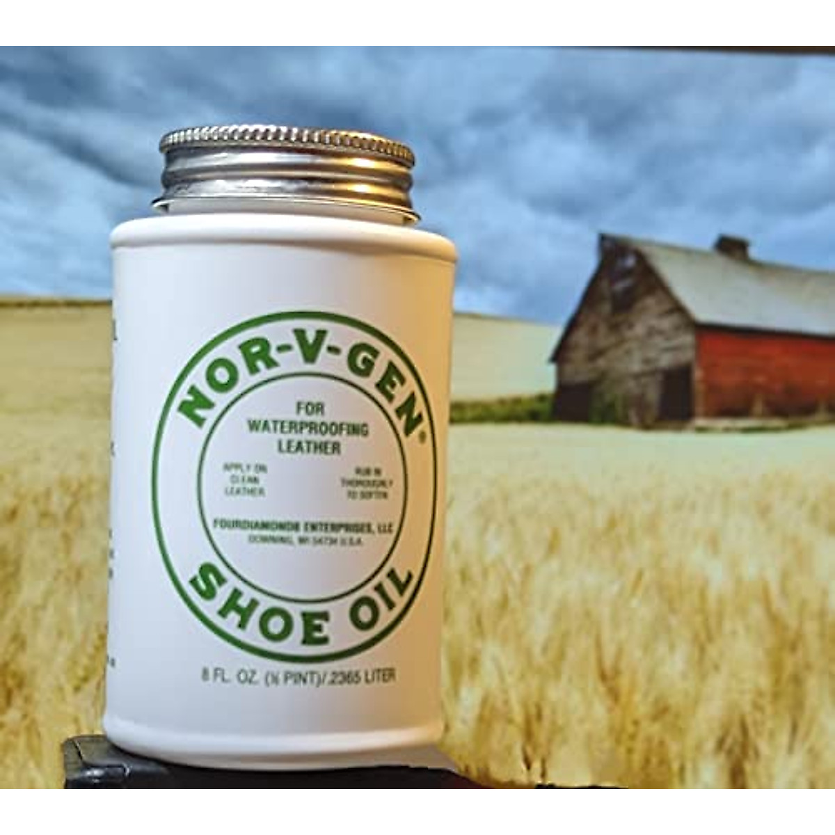 NOR-V-GEN All Leather Conditioning Oil Nourishes Waterproof and Protects all Leather Goods - Treatment for Shoes & Leather Products, 8oz