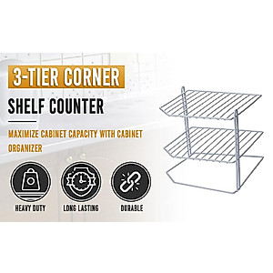 YBM HOME Metal Wire Chrome Plated Kitchen In-Drawer Serving Utensils, Flatware, Cutlery Desk and Office Supplies (1, Medium)