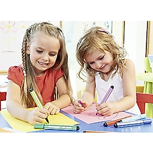 STABILO Trio Scribbi Triangular Felt Tip Pen - Assorted Colours (Pack of 14)