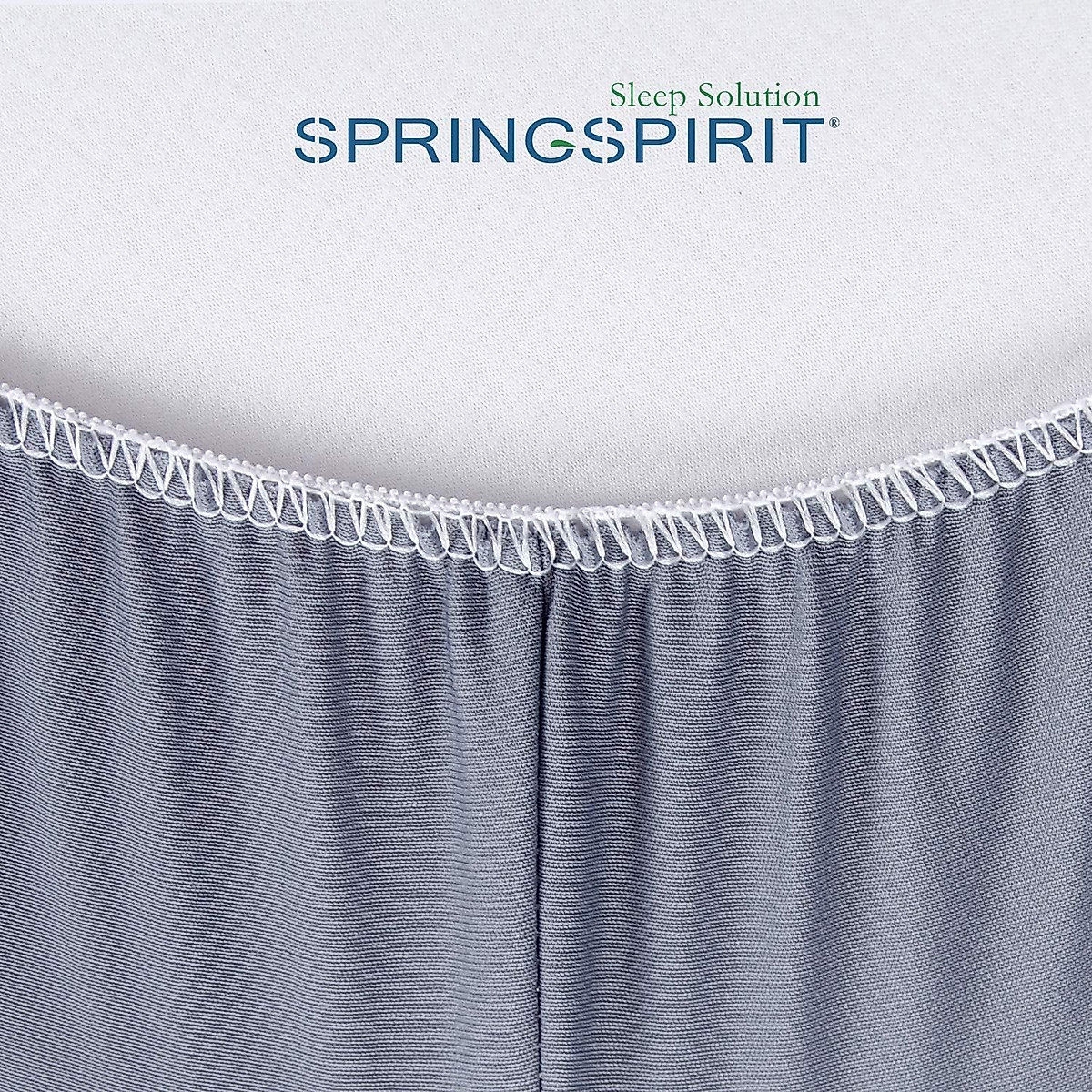 Box Spring Cover Queen Size, Alternates for Bed Skirt, Smooth and Elastic Woven Material Wrap Around 4 Sides of The Box Spring, Wrinkle & Fading Resistant, Washable, Dustproof, Gray