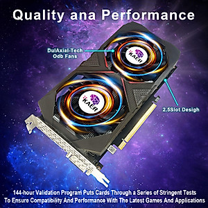 KAER Gaming GeForce RTX 2060 6GB GDRR6 192-Bit HDMI/DP/DVI 1680MHz Dual Fans ray-tracing Graphics Card