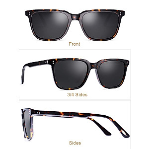 CARFIA Acetate Polarized Sunglasses for Women Small Face - AntiGlare UV400 Protection CA5354