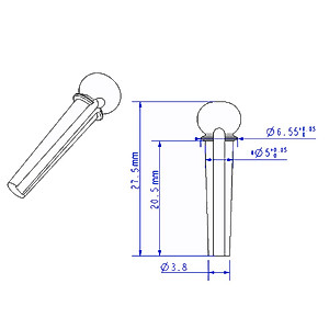 Amadget Guitar Bridge Pins 6pcs Brass Endpin for Guitar With Guitar Bridge Pin Puller