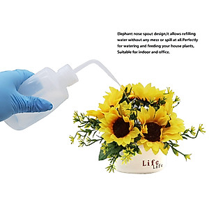 HuoHuo Plastic Wash Bottle 2 PCS LDPE Squeeze Bottles Economical Plastic Squeeze Bottle, for Chemistry,Medical, Tattoo,science lab & Gardening Various industries(250ML)