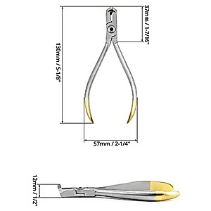 QWORK Distal End Cut Plier, Orthodontic Cutter Dental Surgical Instrument Tool for Fixed and Cutting Hard and Soft Wire,Braces Removal Tools Dentist Extraction Kits