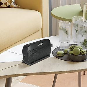 TXEsign Desktop Holder for Bose New SoundLink Flex 2nd Gen/Bose SoundLink Flex Bluetooth Speaker, Table Base Stand Display Stand Acrylic Speaker Stand Mount with Cable Management Groove (Black)
