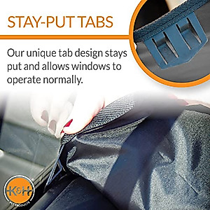 K&H PET PRODUCTS Vehicle Door Protector Black, 2 Packs Interior Car Door Protector from Dog Scratching, Sedan and SUV Pet Protector for Car Door Scratches