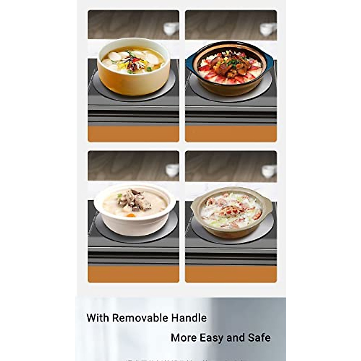 Heat Diffuser Induction Adapter Plate for Gas Electronic Stove, NISPOTDOR Induction Converter Disk Simmer Plate with Detachable Handle for Milk Coffee Cookware, 11inch