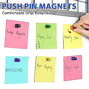 WUDIME 12Pack Strong Fridge Refrigerator Magnets Small Magnets, Upgraded Red Whiteboard Magnets for Detailed List Display, Metal Push Pin Magnets for Kitchen, Office, Classroom, Cruise Decor