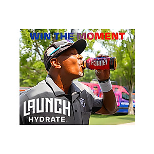Launch Hydrate Sports Drink, Strawberry Lemon, 16 Fl Oz, Electrolytes, Vitamins and Minerals Packed, Perfect for Athletes, (Pack of 12)
