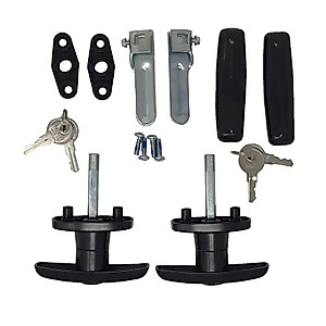 Bauer T-323T Package Matching T-Handles Lock Set | Shaft 2 Inch Total Length, 1/2" thread on end | Keyed K-127
