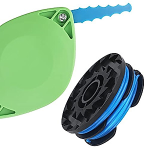 Kaberalty 2900719 Trimmer Head Blade+Spool Line 20ft 0.065" Compatible with Greenworks 2101602 2101602A STBA40B210,ST40B410,BST4000 Dual line String Trimmers (21 Pack)