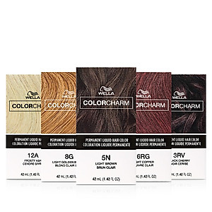 COLORCHARM Permanent Liquid Hair Color for Gray Coverage| 5RG Light Auburn | 1.4 Fl Oz