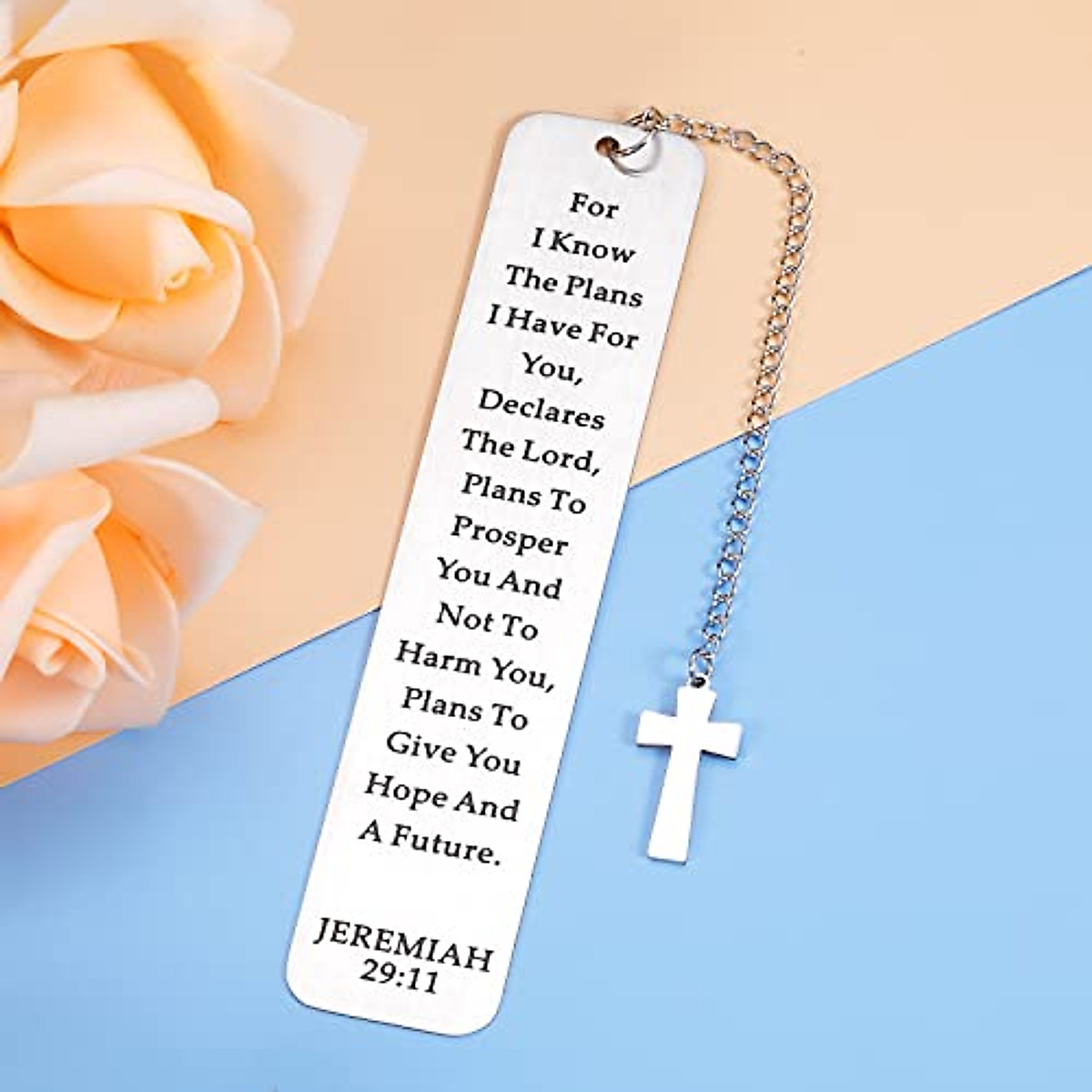 Bible Verses Bookmark Gifts for Women, Jeremiah 29 11, Christian Religious Bookmark for Godson Goddaughter, Book Lover Gifts, Inspirational Catholic Gifts Easter Baptism Communion Faith Keepsake