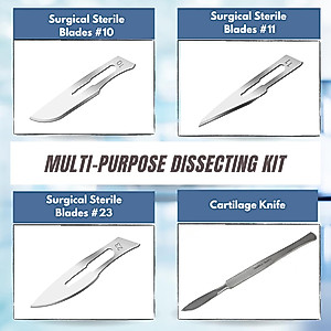IMED Scientific 45 Pcs Advanced Dissection Kit Biology Lab Anatomy Dissecting Set Comes With Stainless Steel Scalpel Knife Handle Blades Used for Medical Students and Veterinary Training
